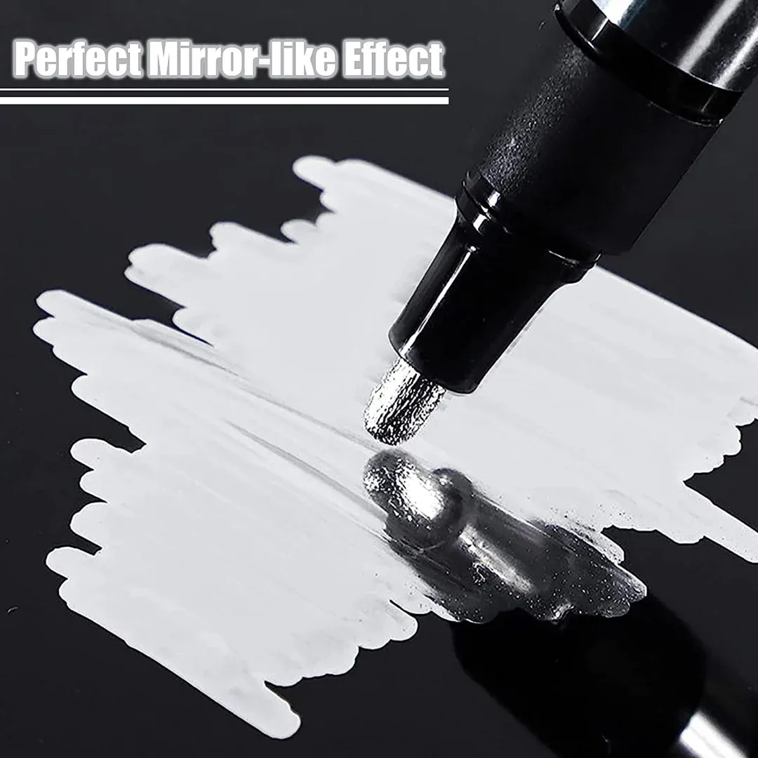 Permanent Chrome Silver marker for resin art – Epoxy Art India