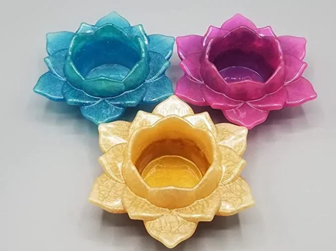 Lotus T light mold for resin art – Epoxy Art India