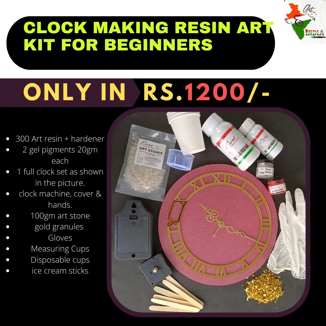 Clock Making Beginner resin Art kit – Epoxy Art India