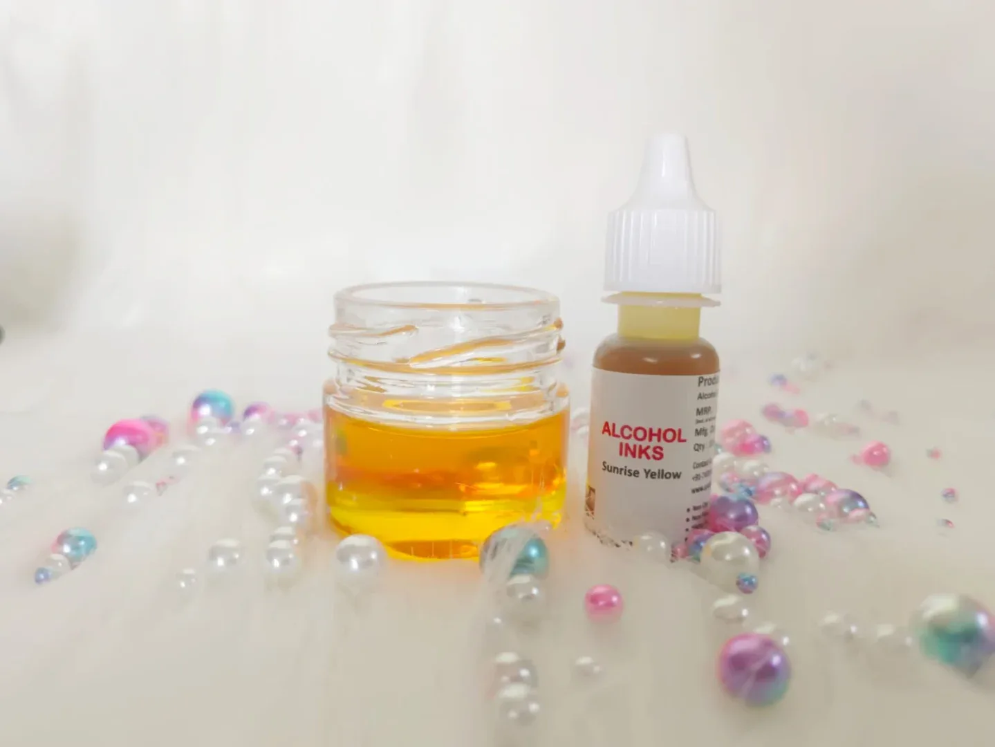 Sunrise Yellow Alcohol ink – Epoxy Art India