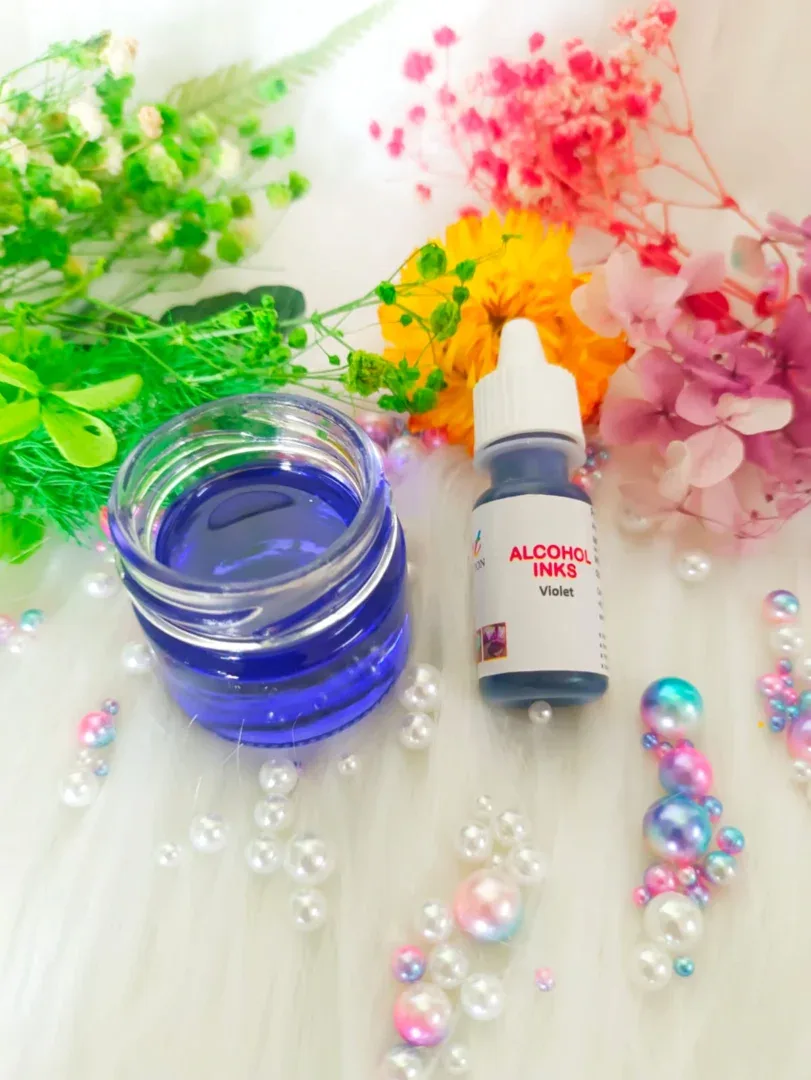 Violet Alcohol ink – Epoxy Art India