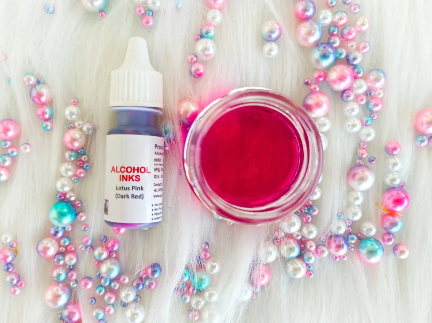 Lotus pink Alcohol ink – Epoxy Art India