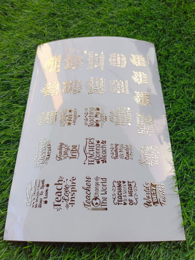 Embossed Gold Stickers sheet 009 – Epoxy Art India