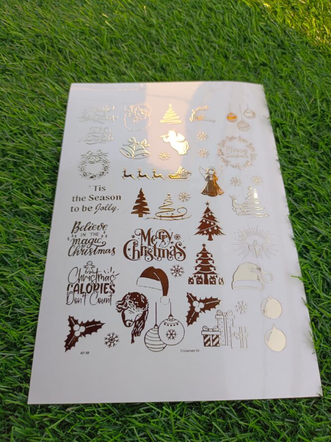Embossed Gold Stickers sheet 0019 – Epoxy Art India