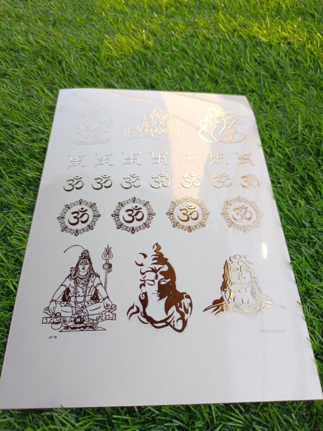 Embossed Gold Stickers sheet 0027 – Epoxy Art India