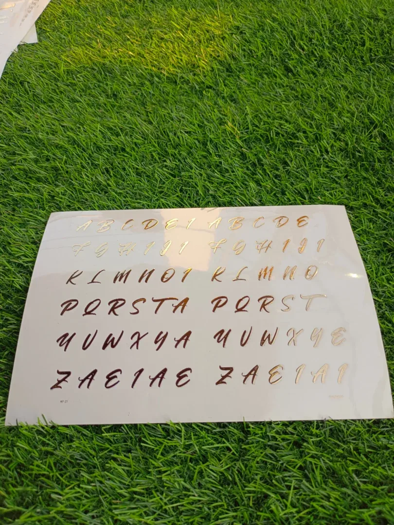 calligraphy alphabet sticker sheet for resin art b bbn – Epoxy Art India