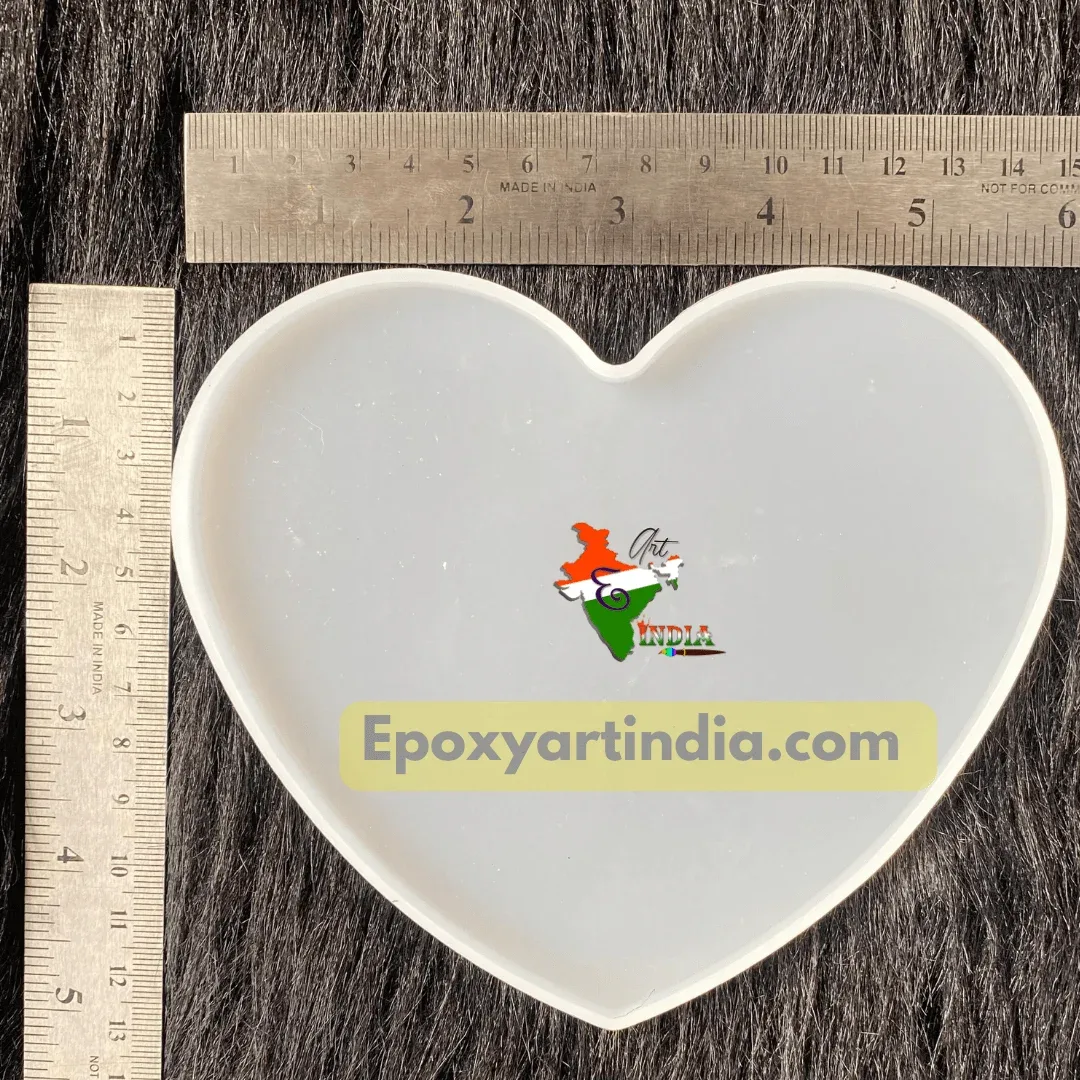 6 inches Heart frame Silicon mold for resin Art – Epoxy Art India