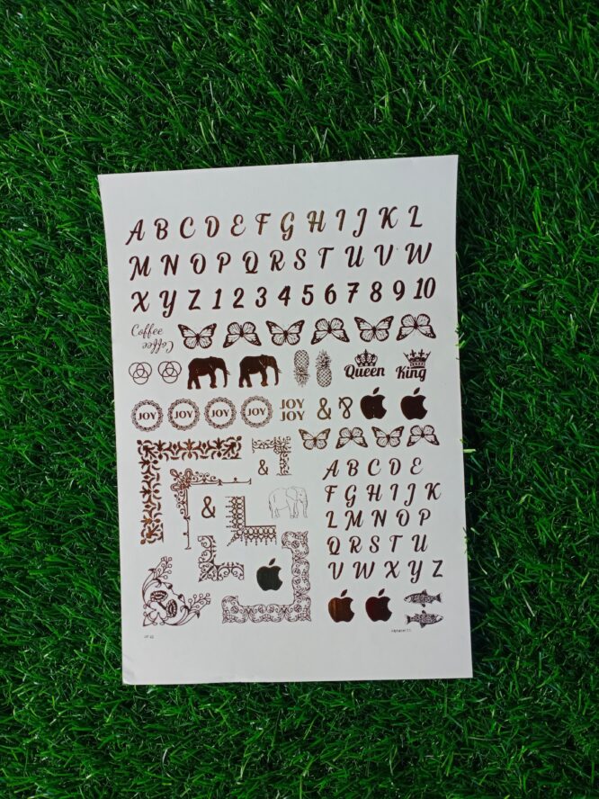 Embossed Gold Stickers sheet 0078 – Epoxy Art India