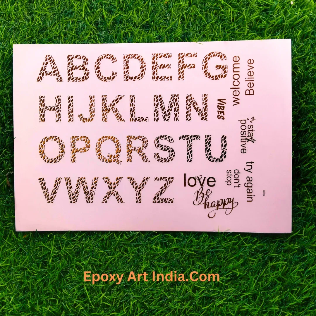 Designer Capital Letter Alphabet Sticker Sheet For Resin Art – Epoxy ...