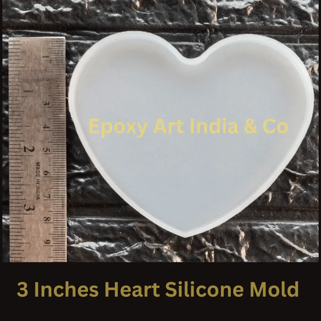 3 inches heart Silicone mold for resin art – Epoxy Art India