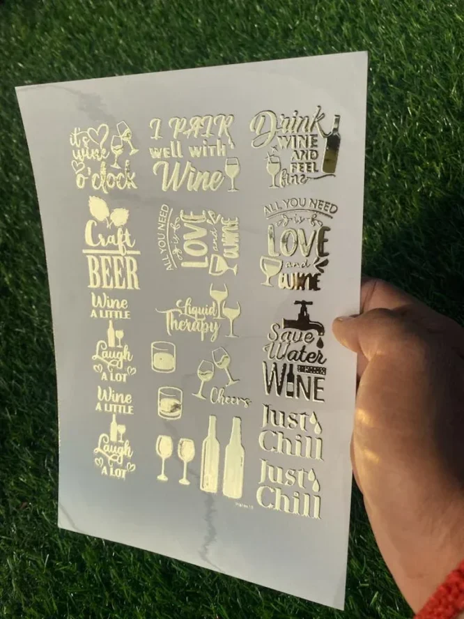 Embossed Gold Stickers for Coaster Making in resin art sheet 162 ...