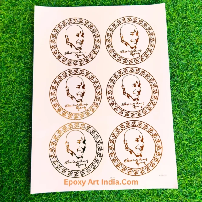 Embossed Gold Stickers sheet 216 A5 Size Guru Ji Sticker – Epoxy Art India