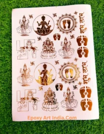 Embossed Gold Stickers sheet 227 A4 Size Durga Maa Sticker – Epoxy Art ...
