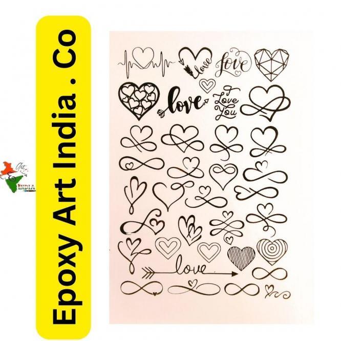 Embossed Gold Sticker For Resin Art 259 Infinity Stickers – Epoxy Art India