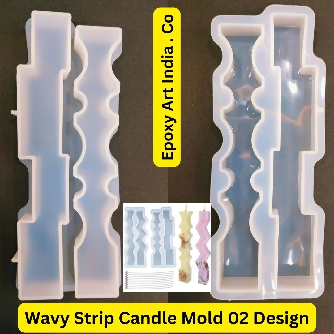 Wavy Strip Candle Mold 02 Design For Candle Art – Epoxy Art India