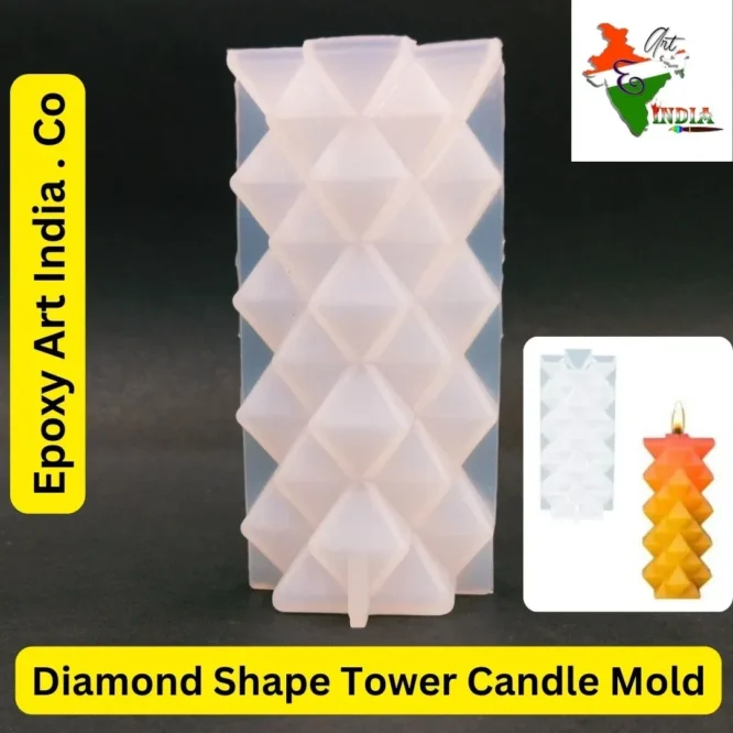 Diamond Shape Tower Candle Mold For Candle Art – Epoxy Art India