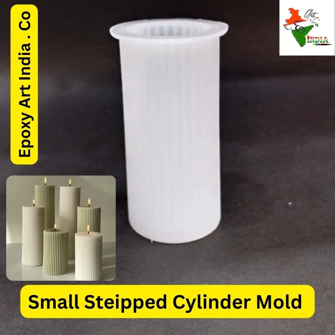 Small Striped Cylinder Mold For Candle Art – Epoxy Art India