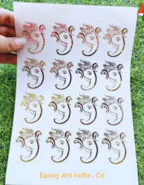 Embossed Gold Stickers for resin art sheet 280 (Om Namah Shivay Sticker ...