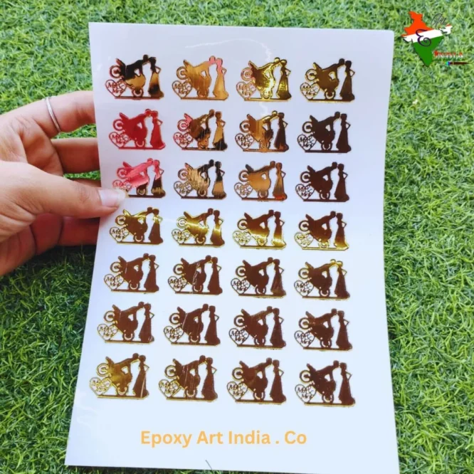 Embossed Gold Stickers for resin art sheet 283 (Love Sticker) – Epoxy ...