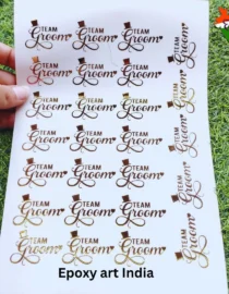 Embossed Gold Stickers for resin art sheet 260 ( Designer Alphabet ...