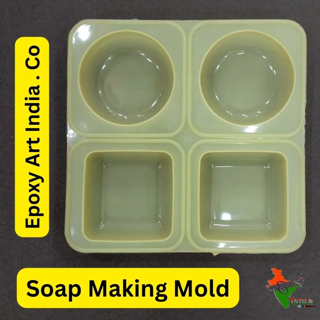 4 CVT Round & Square Shape Soap Making Mold – Epoxy Art India