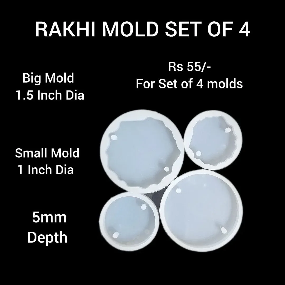 Rakhi Mold Resin Silicone Mold 4 units – Epoxy Art India