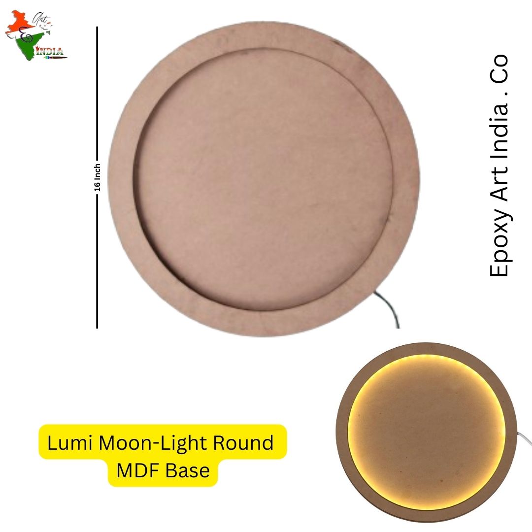Moon making Light Round MDF Base 16 inches – Epoxy Art India