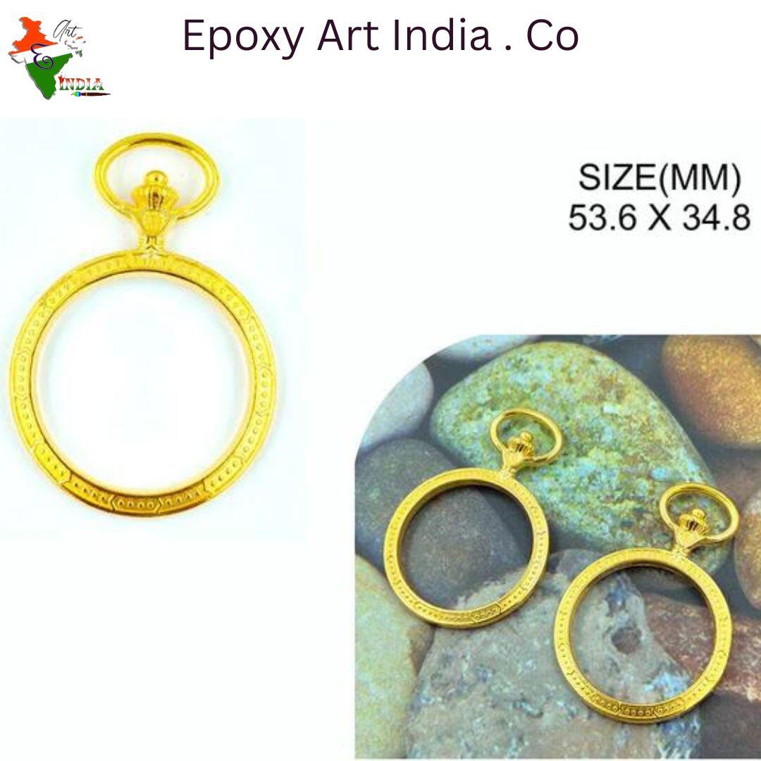 GOLD ROUND PHOTO FRAME BEZELS FOR RESIN ART (SET OF 5) – Epoxy Art India