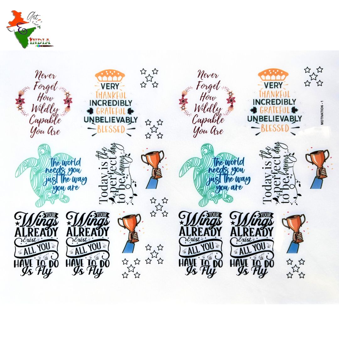 INSERT SHEET FOR RESIN ART ( IS 020 ) MIXED GOOD VIBES STICKER – Epoxy ...