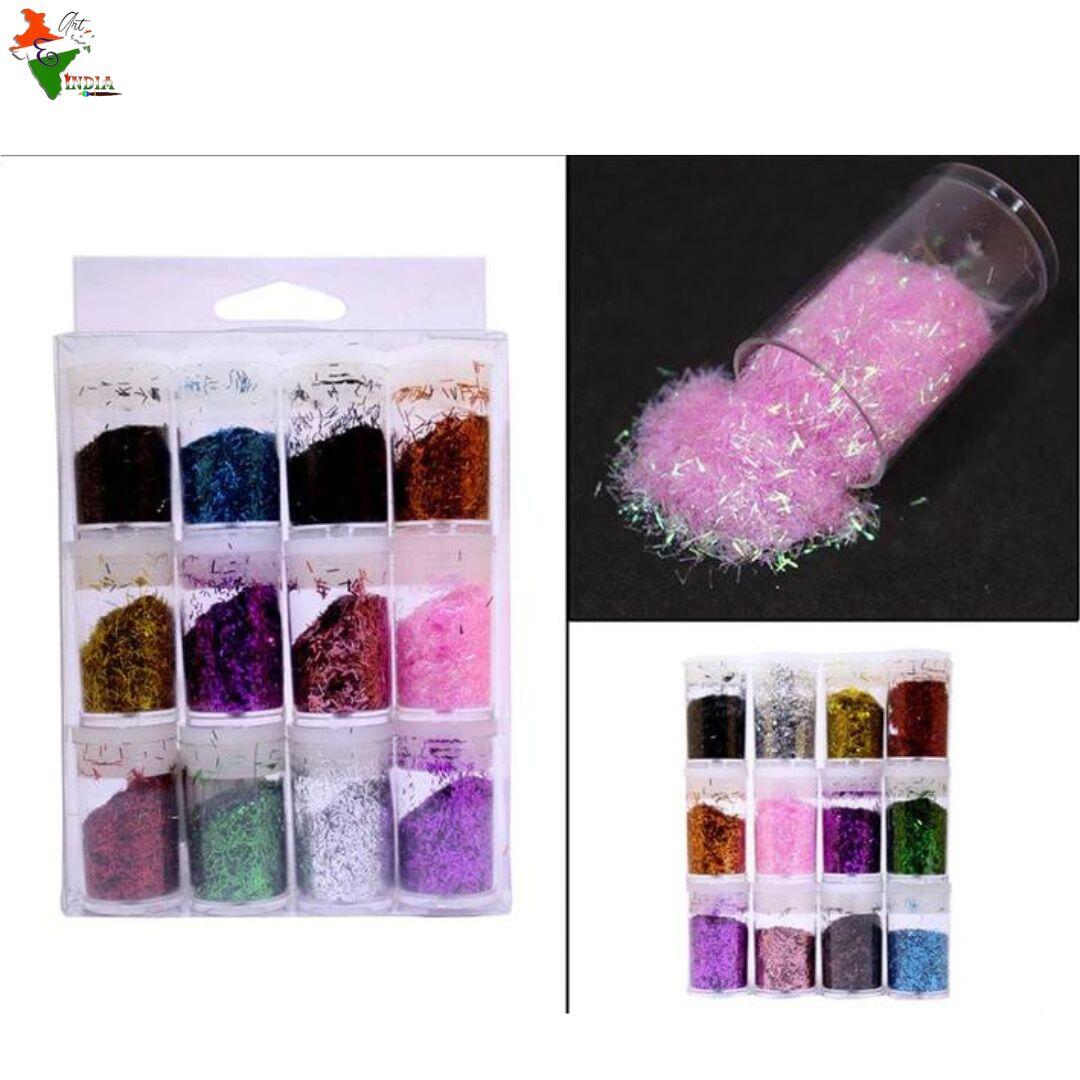 Thread Glitter ( Set of 12 ) for resin art – Epoxy Art India