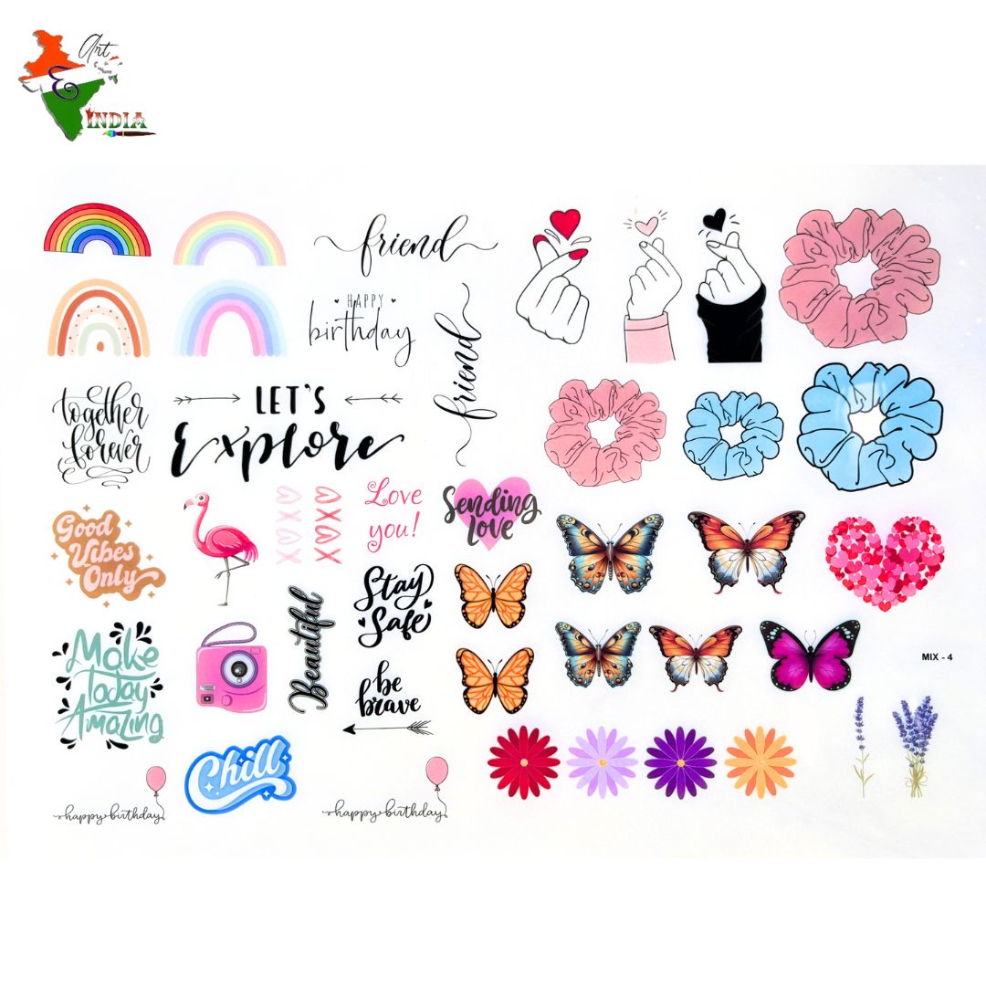 INSERT SHEET FOR RESIN ART ( IS 005) MIXED GOOD VIBES STICKER – Epoxy ...