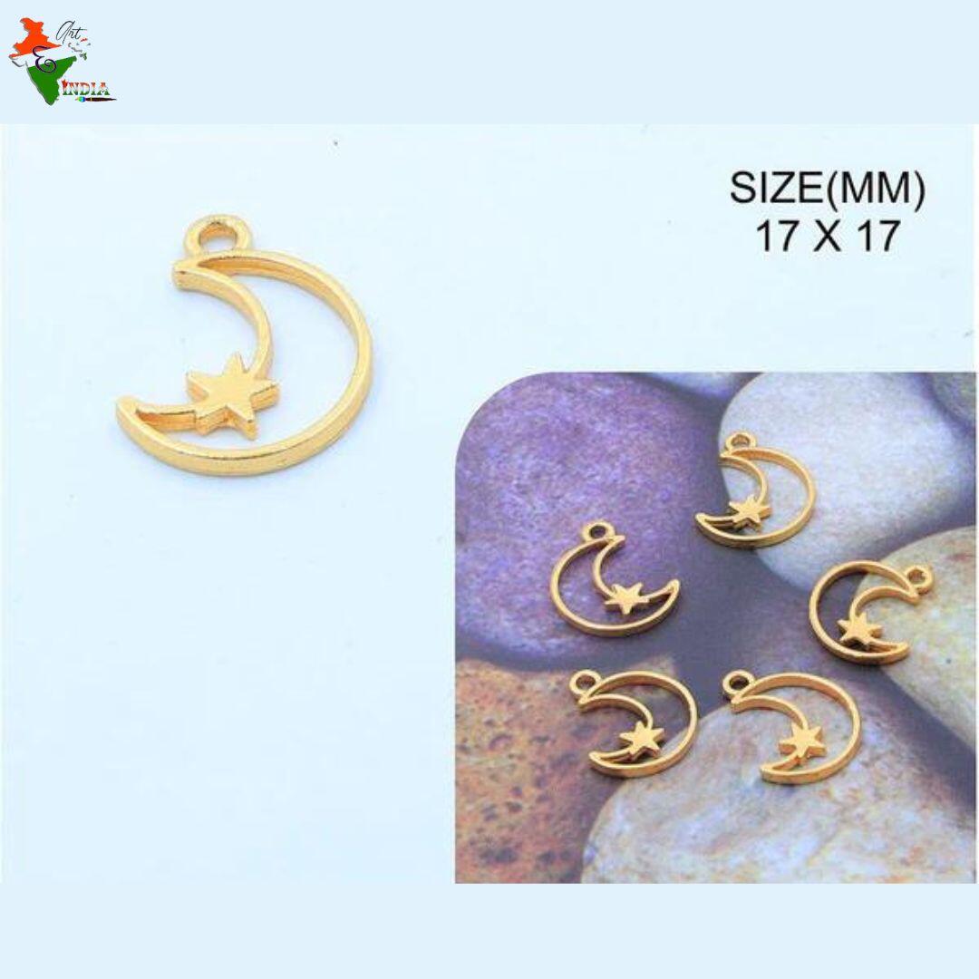GOLD HALF MOON WITH STAR BEZAL FOR RESIN ART (SET OF 5) – Epoxy Art India
