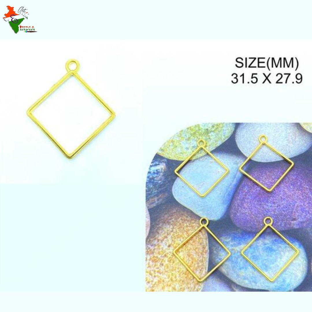 GOLD SHELL STONE PENDANT BEZELS FOR RESIN ART (SET OF 5) – Epoxy Art India