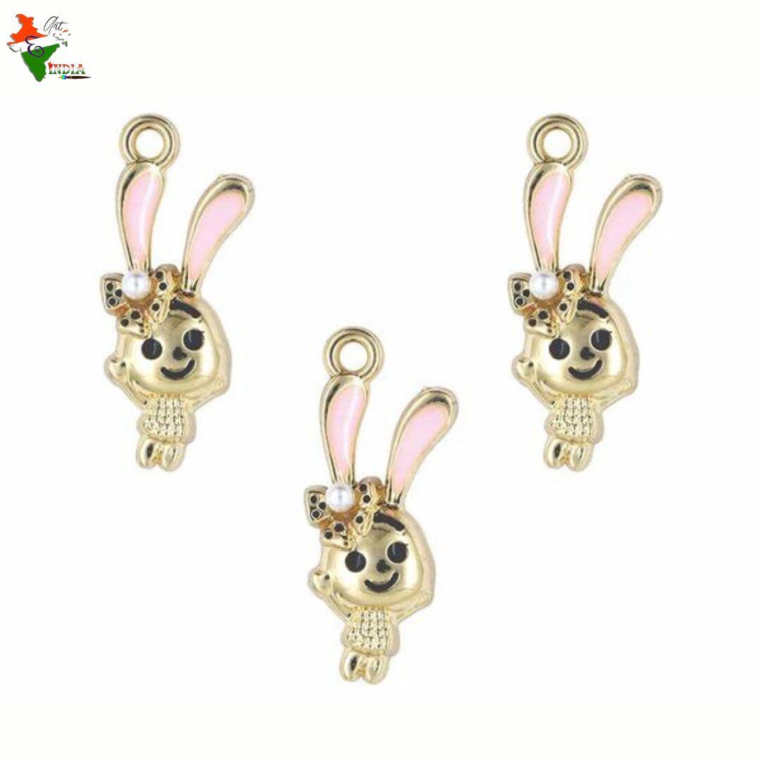 CARTOON RABBIT ENAMEL PENDANT CHARMS (SET OF 5) – Epoxy Art India