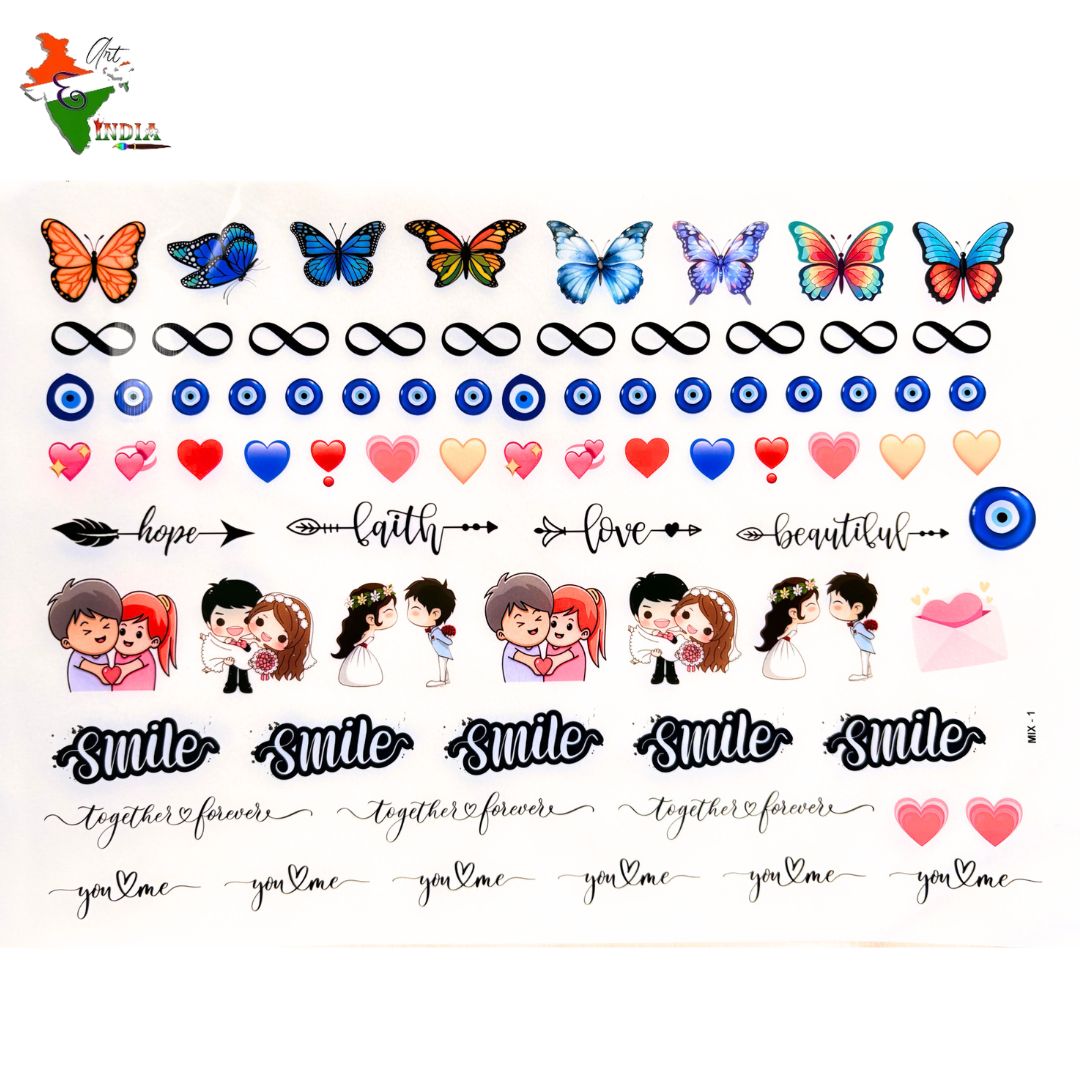 INSERT SHEET FOR RESIN ART ( IS 001) MIXED LOVE STICKER – Epoxy Art India