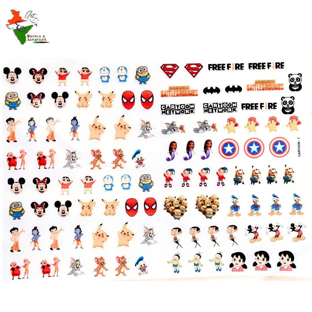 INSERT SHEET FOR RESIN ART ( IS 002) MIXED CARTOON STICKER – Epoxy Art India
