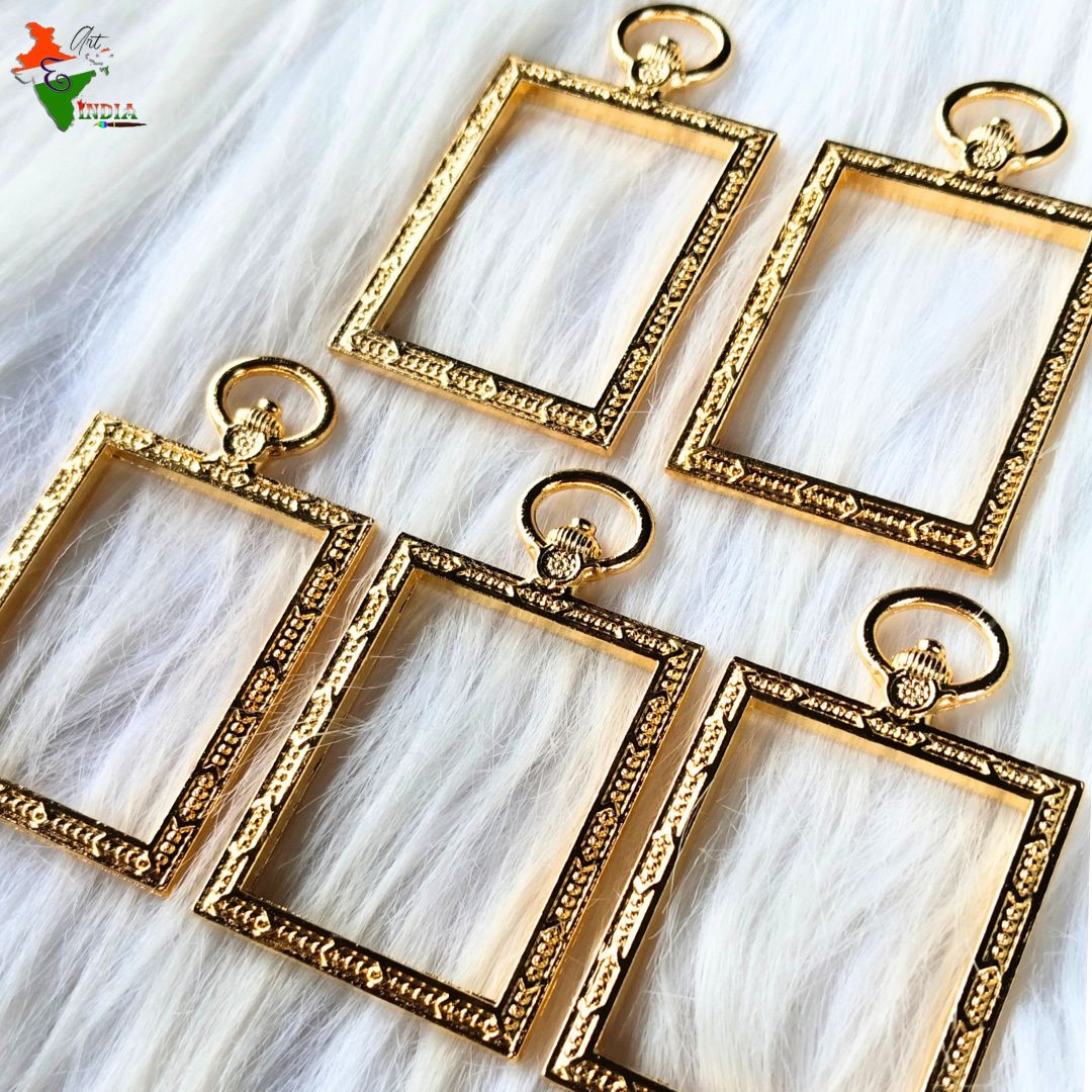 GOLD SQUARE PHOTO FRAME BEZELS FOR RESIN ART (SET OF 5) – Epoxy Art India