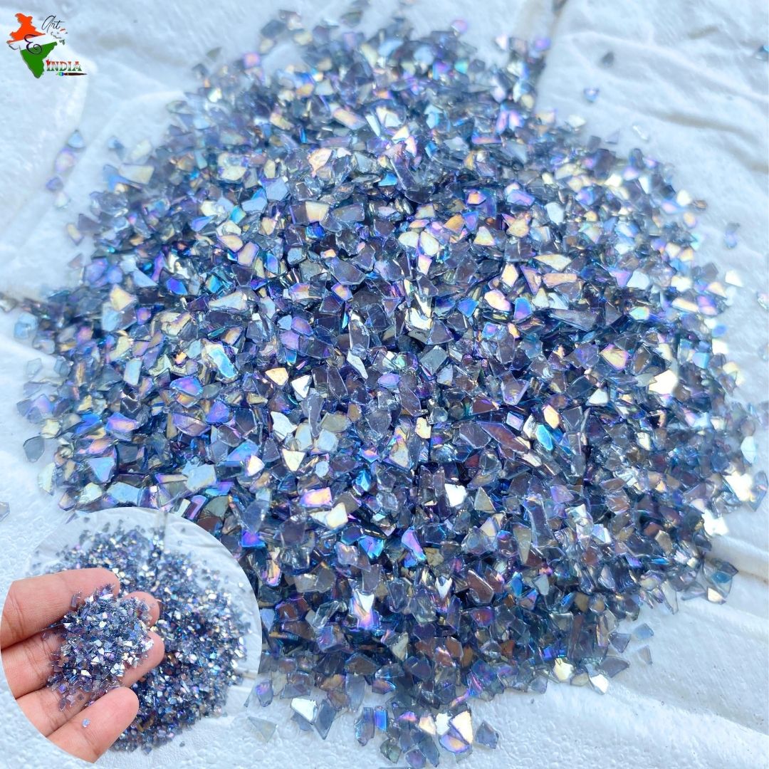 Gray Colour Glass Chunks For Resin Art – Epoxy Art India