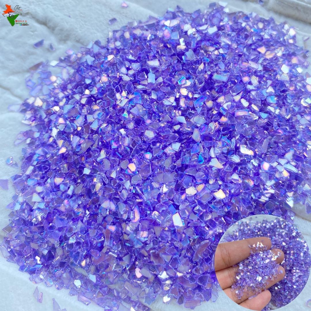 Violet Glass Chunks For Resin Art – Epoxy Art India